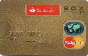 Bank Card: BOX Gold (Banco de Santander, SpainCol:ES-MC-0455