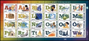 Stamp: Marshallese Alphabet (Marshall Islands(Marshallese Alphabet) Mi ...