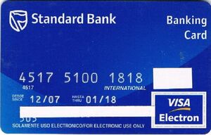 Bank Card: Banking Card (Standard Bank, ArgentinaCol:AR-VE-0038