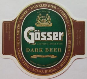 Drink Label: Gosser Dark Beer (Gösser Brauerei, AustriaCol:AT-BEER-006902