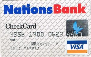 Bank Card: Check Card (NationsBank, United States of AmericaCol:US-VI ...