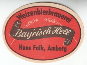 Drink Label: Hans Falk Bayrisch Hell (Weizenbierbrauerei Hans Falk ...