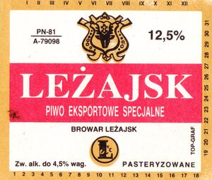 Drink Label: Ležajsk eksportowe specjalne piwo (Browar Leżajsk ...