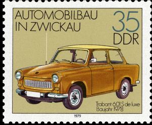 Stamp: Trabant 601 S de luxe (1978) (Germany, Democratic Republic (DDR ...