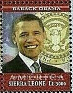 Stamp: President Barack Obama (Sierra LeoneMi:SL 5115,Yt:SL 4329 📮