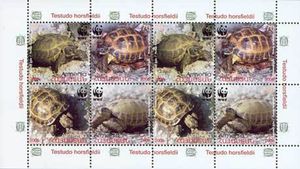 Stamp: Horsfield's Tortoise (Testudo horsfieldii) (Armenia(WWF ...