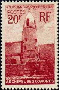 Stamp: Mosquee d'Ouani à Anjouan-Ouani Mosque in Anjouan (Comoros ...