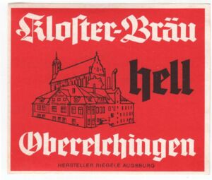 Drink Label: Kloster-Bräu hell (Brauhaus Riegele, Germany, Federal ...