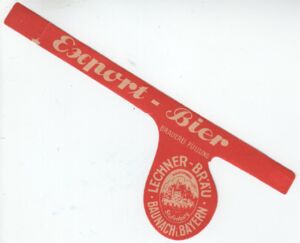 Drink Label: Lechner Export-Bier (Lechner Bräu, Baunach, Germany ...