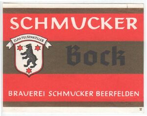 Drink Label: Schmucker Bock (Privatbrauerei Felsenkeller Beerfelden ...