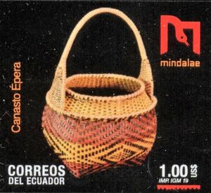 Stamp: Épera Basket (Ecuador) (Artefacts from the Ethnohistoric Museum ...