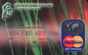 Bank Card: Brokbusinessbank Debit Card (Brokbusinessbank, UkraineCol:UA ...