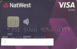 Bank Card: NatWest (National Westminster Bank, United Kingdom of Great ...