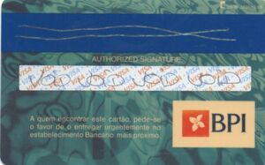 Bank Card: Banco BPI (Visa Prémio) (BPI, PortugalCol:PT-VI-0104