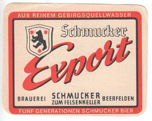 Drink Label: Schmucker Export (Schmucker Brauerei, Germany, Federal ...