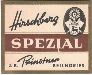Drink Label: Hirschberg Spezial (Brauerei Hirschberg, Beilngries ...