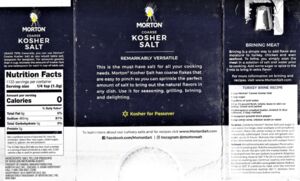 Food Label: Morton Coarse Kosher Salt (Morton Salt, Inc., United States ...