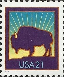 Stamp: American Bison (Bos bison) (United States of America(American ...