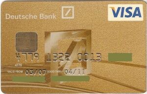 Bank Card: Deutsche Bank (Degussa Bank, Germany, Federal RepublicCol:DE ...