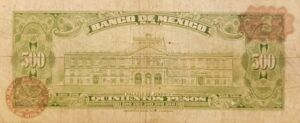 Banknote: 500 Pesos (Mexico(1946-1978 Issue) Wor:P-51r.3