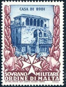 Stamp: Casa di Rodi, Rome (Malta, Sovereign Military Or.: Cinderella ...
