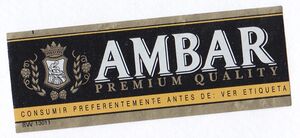 Drink Label: Ambar (La Zaragozana S.A., SpainCol:ES-BEER-002216