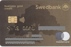Bank Card: MasterCard Gold (Swedbank, EstoniaCol:EE-MC-0142