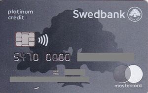 Bank Card: MasterCard Platinum (Swedbank, EstoniaCol:EE-MC-0145