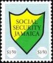 Stamp: Emblem (Jamaica: Revenue Stamps(Social Security) Bar:JM SS10