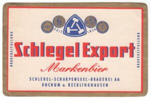 Drink Label: Schlegel Export (Schlegel-Scharpenseel-Brauerei AG ...