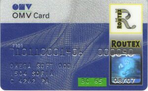 Functional Card: OMV Business Card Routex (Filling Stations, Bulgaria ...