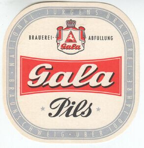 Drink Label: Gala Pils (National Jürgens Brauerei, Braunschweig ...