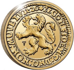Moneda: 1 Ducat (Lion Dollar Restrike - Gold Piedfort) (Países Bajos ...