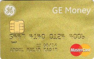 Bank Card: GE Money (PT GE Finance Indonesia, IndonesiaCol:ID-MC-0104.02