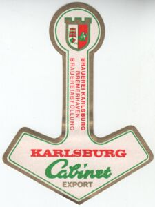 Drink Label: Karlsburg Cabinet Export (Aktien-Brauerei Karlsburg ...