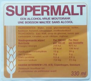 Drink Label: Supermalt (Carlsberg Bryggerierne, DenmarkCol:DK-MALT-000002