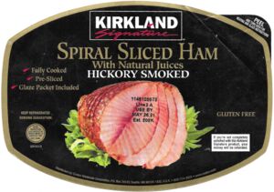 Food Label: Kirkland Spiral Sliced Ham (Costco Wholesale Corp ...