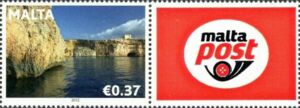 Stamp: MaltaPost logo on red background (Malta: Personalized Stamps ...