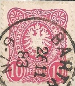 Stamp: Digit in oval, crown, PFENNIG (German Realm(Digits, crown/eagle ...