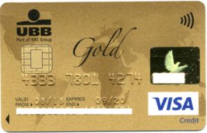 Bank Card: UBB Visa Gold Credit - 12/17/005 (United Bulgarian Bank ...