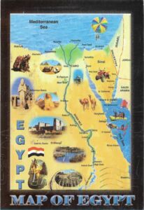 Tarjeta Postal: Egypt - Map (Egipto(- Maps) Col:EG-000751