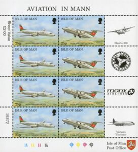 Briefmarke: Manx Airlines BAe ATP and Manx Airlines BAe 146 200 (Insel ...