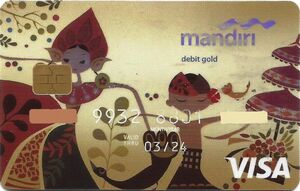 Bank Card: Mandiri Debit Gold (Bank Mandiri, IndonesiaCol:ID-VI-0080.03