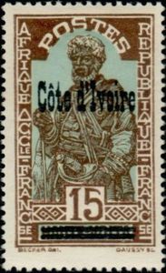 Stamp: Stamp of Upper Volta overprinted (Ivory Coast(Definitive ...