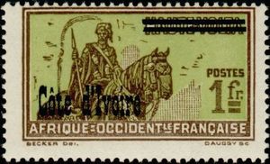 Stamp: Stamp of Upper Volta overprinted (Ivory Coast(Definitive ...