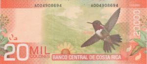 Banknote: 20,000 Colones (Costa Rica(2009-2015 Issue) Wor:P-278a