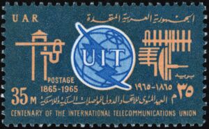 Selo: ITU & Emblem (1865-1965) (Egipto(Centenário da União ...