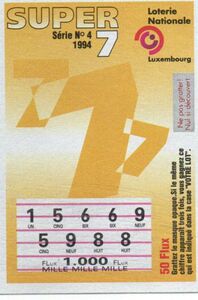 Lottery Ticket: Super 7 1994 (Scratch 04) (Loterie Nationale du ...