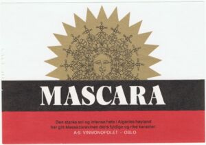 Drink Label: Mascara (Vinmonopolet, NorwayCol:NO-WINE-000061