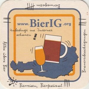 Beer Coaster: BierIG (Bier IG Österreich, AustriaCol:AT-004139 🍺